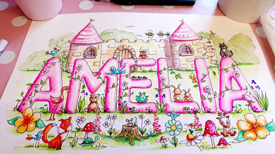 Custom Name Painting, Personalized. - Etsy