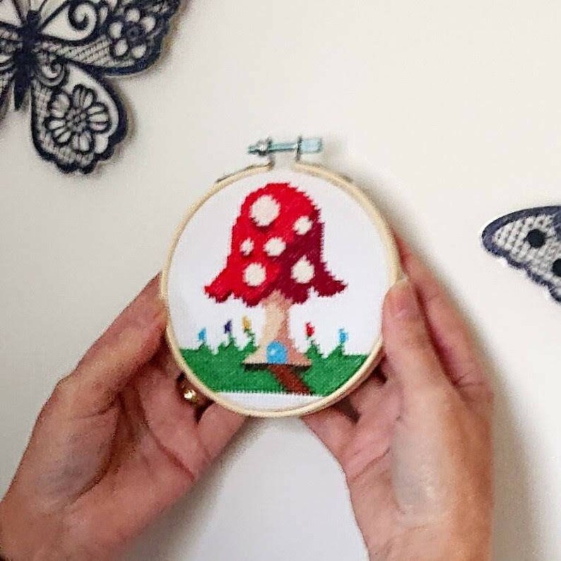 Printable Toadstool Cross-stitch Kit, PDF. - Etsy