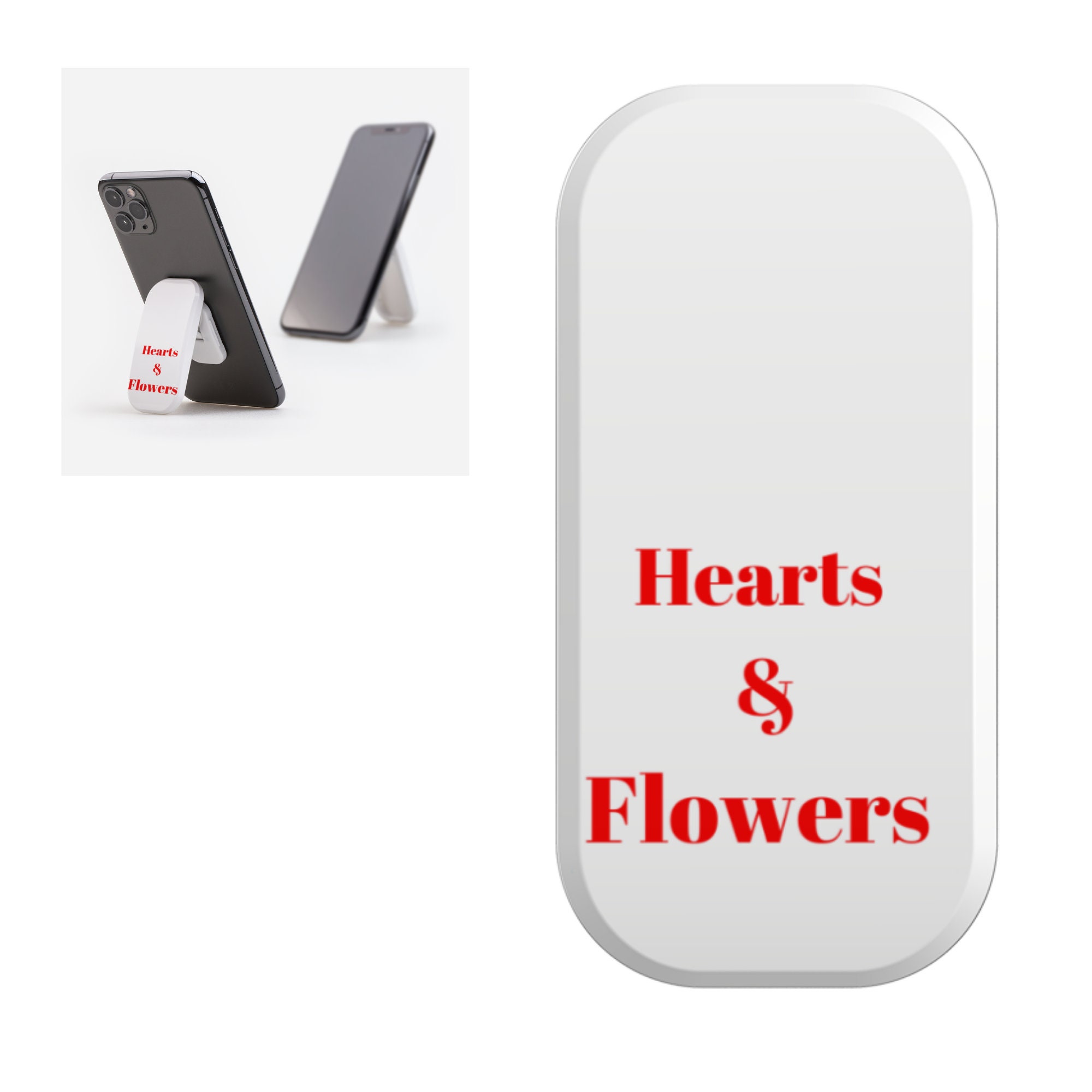 Hearts & Flowers Print Phone Grip, Smartphone Grip, iPhone Grip ...