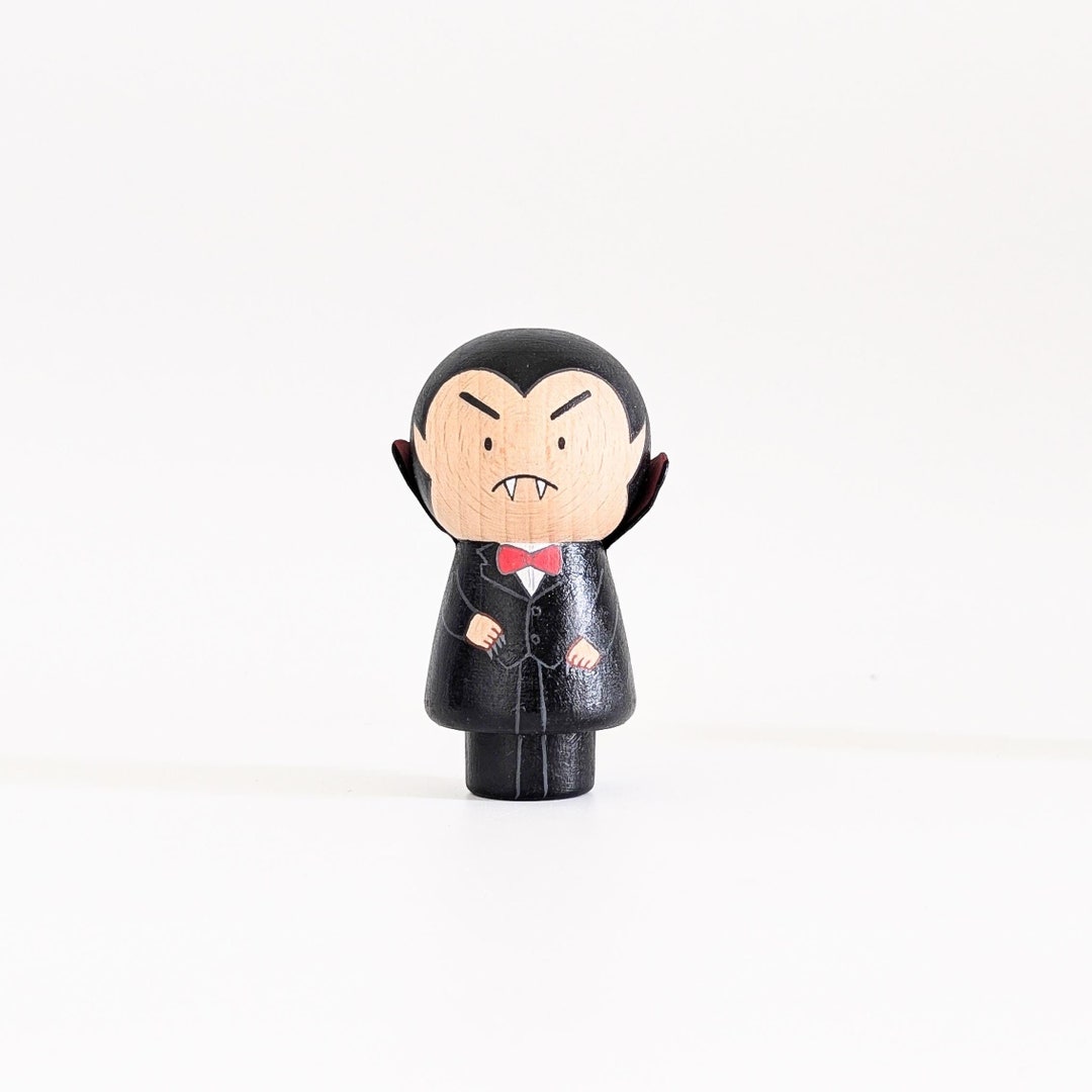 Dracula Peg Doll: Halloween Wooden Vampire Figure - Etsy