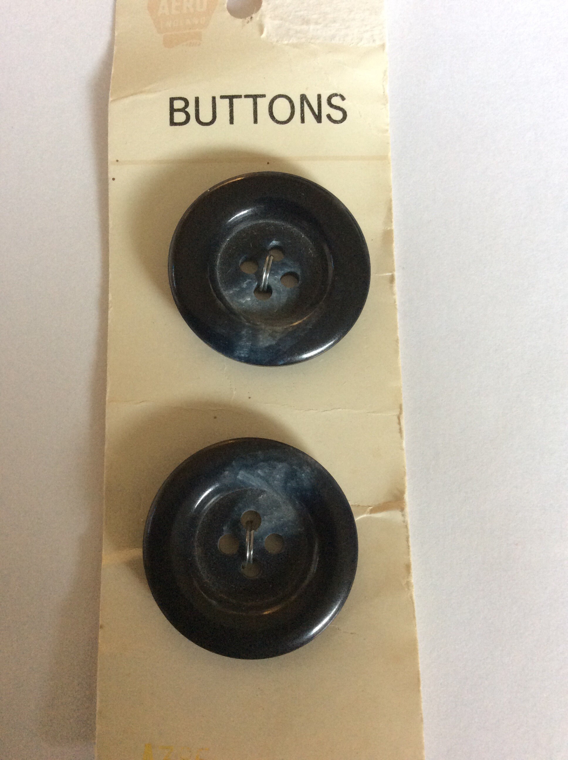 Vintage Aero Buttons Black Marble Effect 25 Mm Buttons - Etsy UK