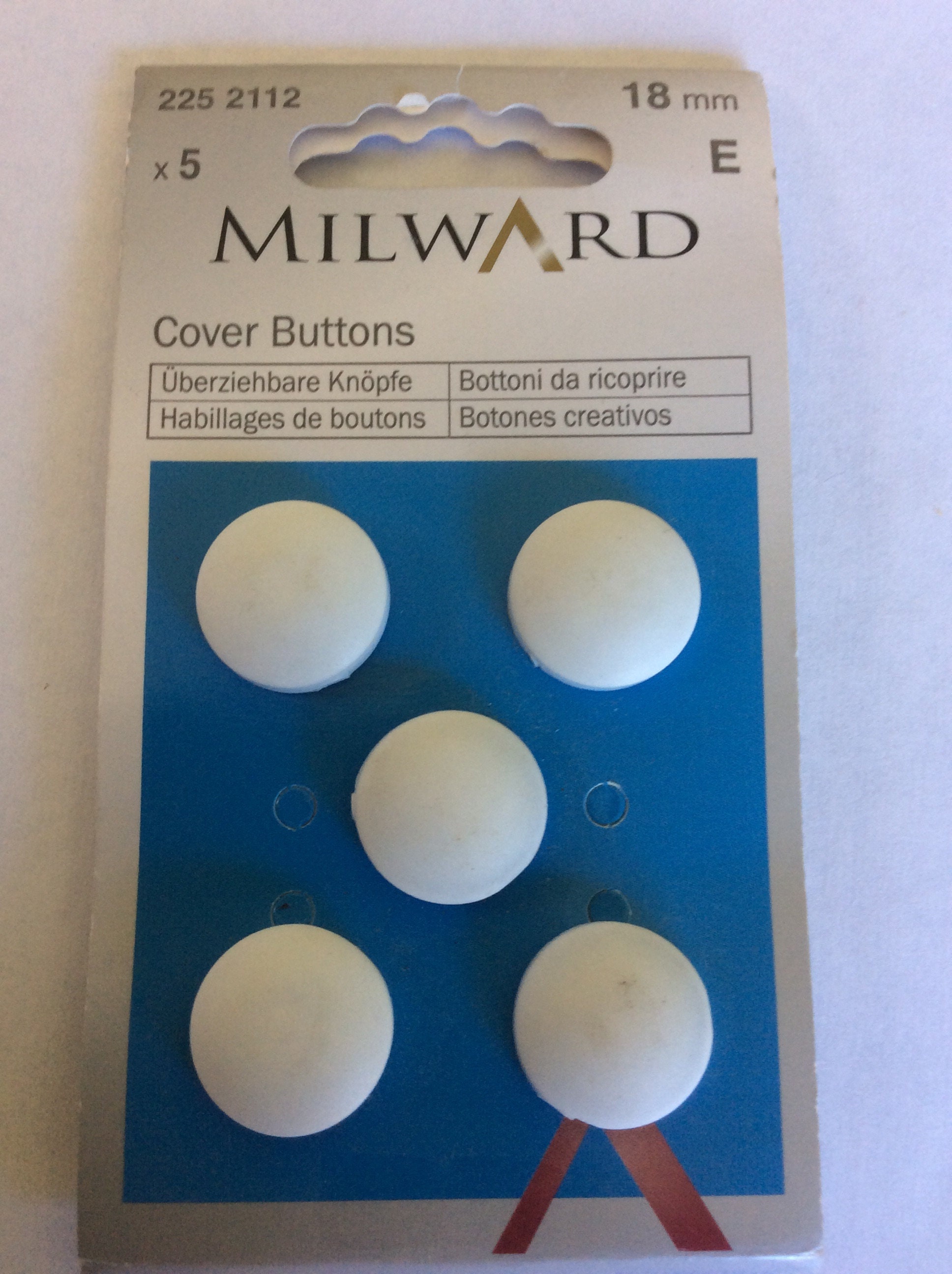 Milward Cover Buttons, Pk 5 , 18 Mm - Etsy