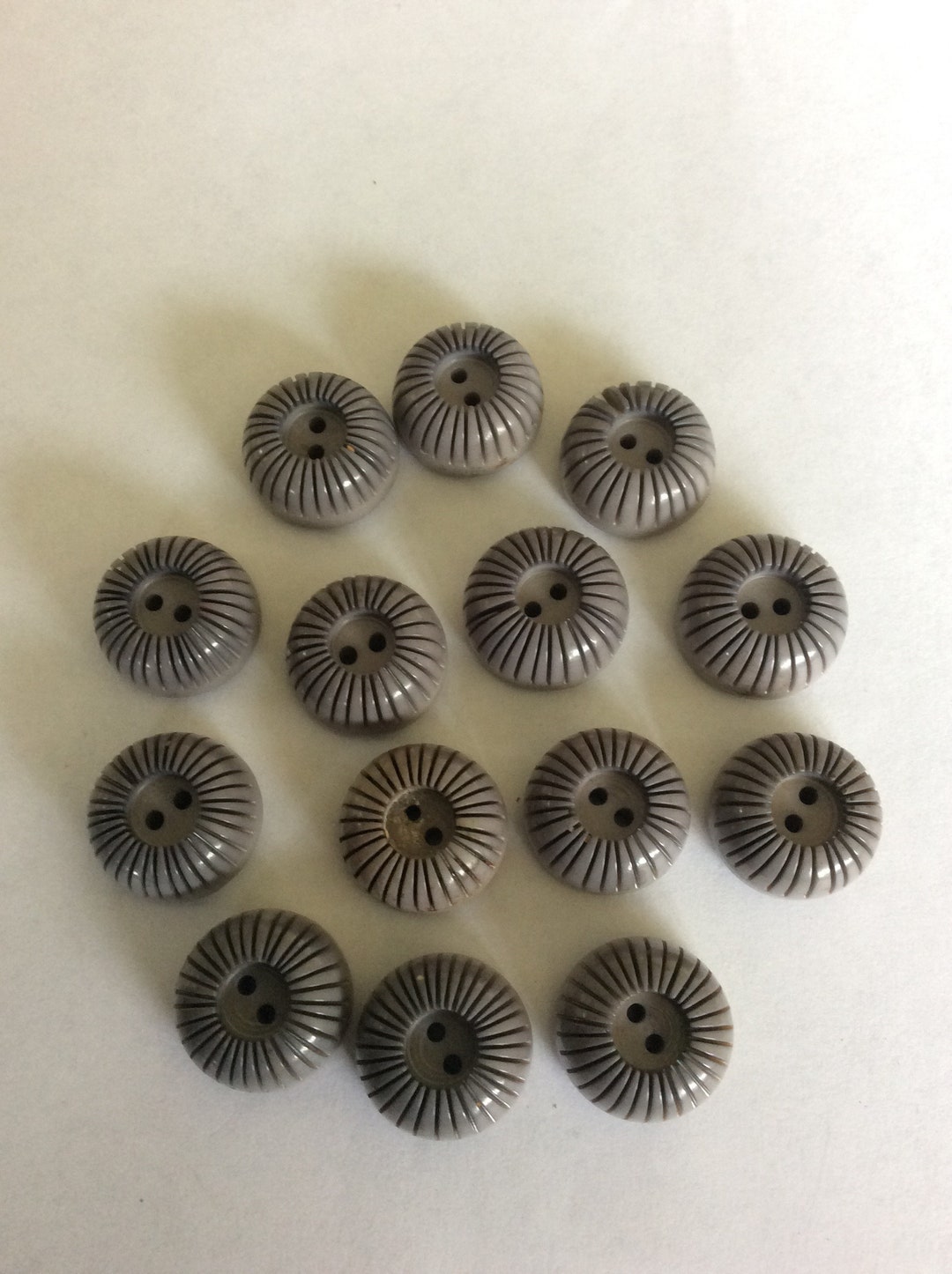 Pack 14 , 16 Mm ,chunky Grey Plastic Buttons Freepost U.K. - Etsy