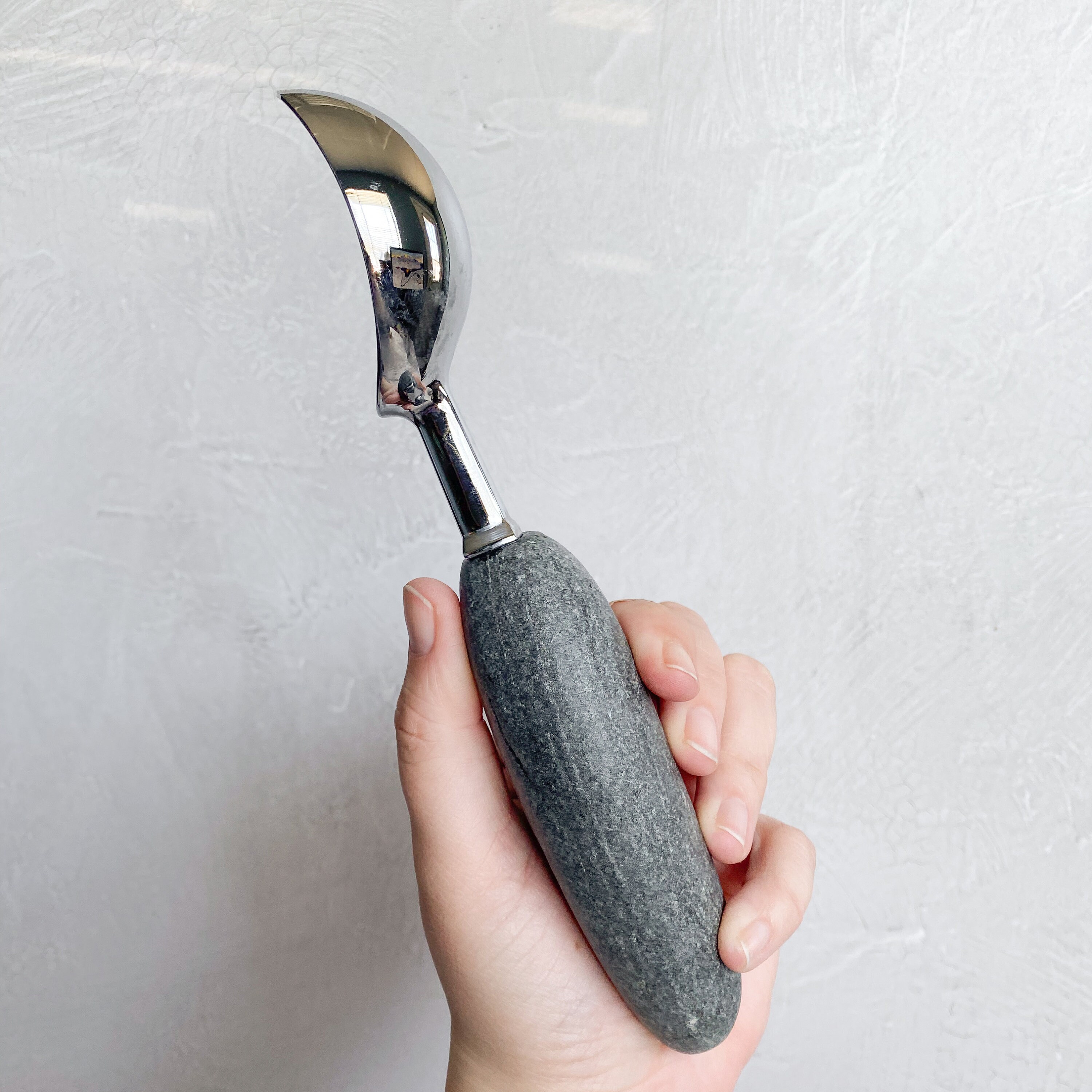 Natural Beach Stone Ice Cream Scoop Sherbet/sorbet/gelato Scooper ...