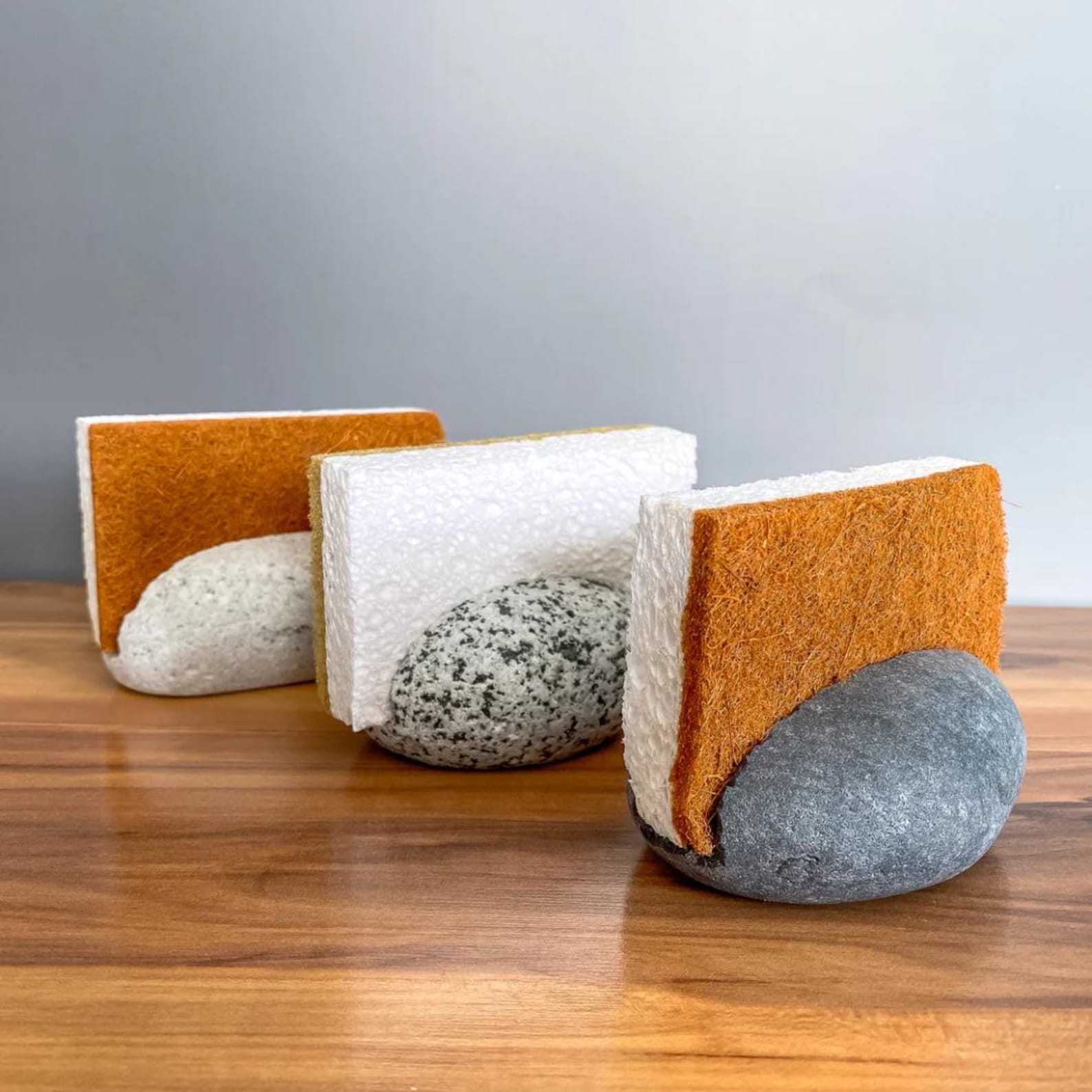 Stone Sponge Holder: Beach Stone Kitchen Organizer - Etsy