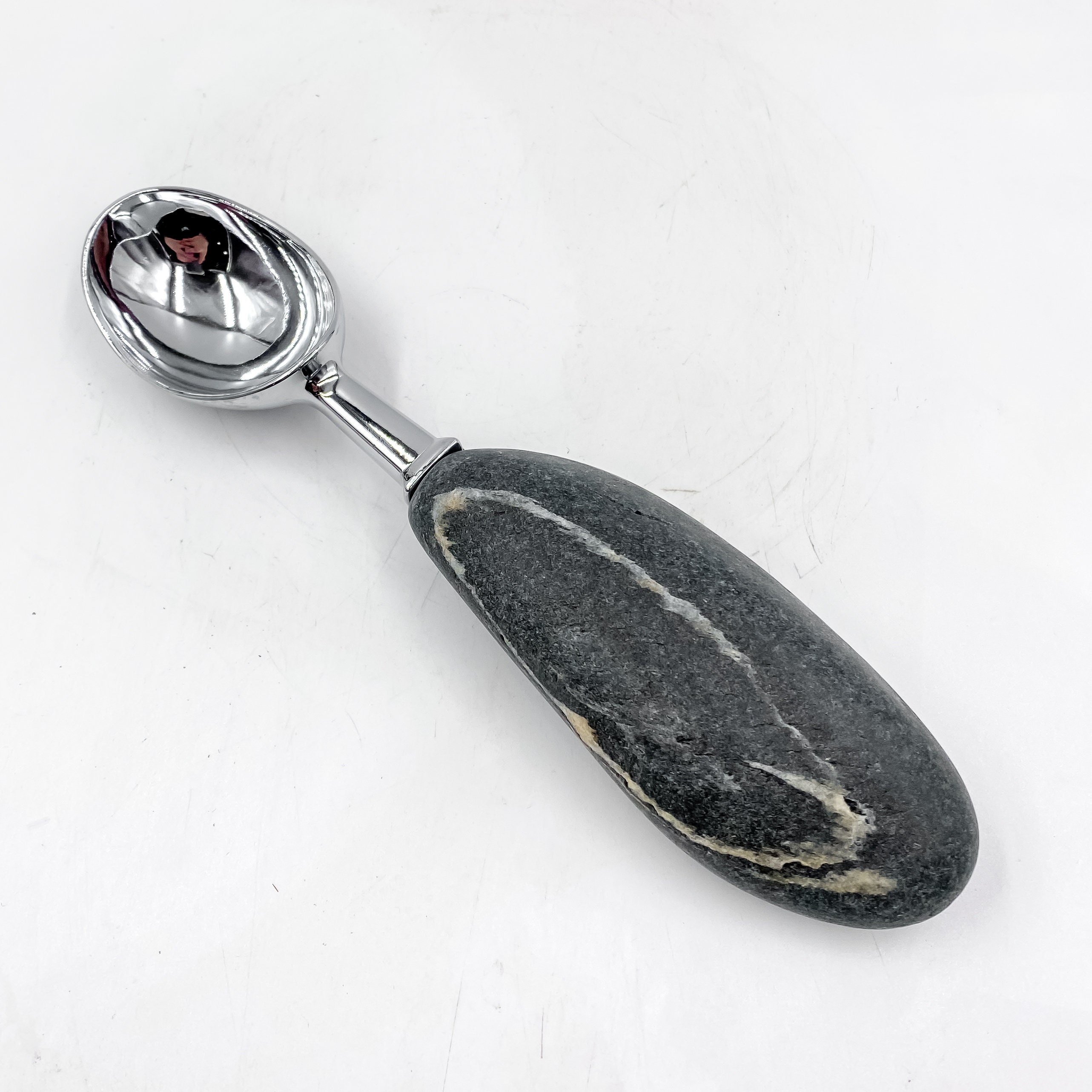 Natural Beach Stone Ice Cream Scoop Sherbet/sorbet/gelato Scooper ...
