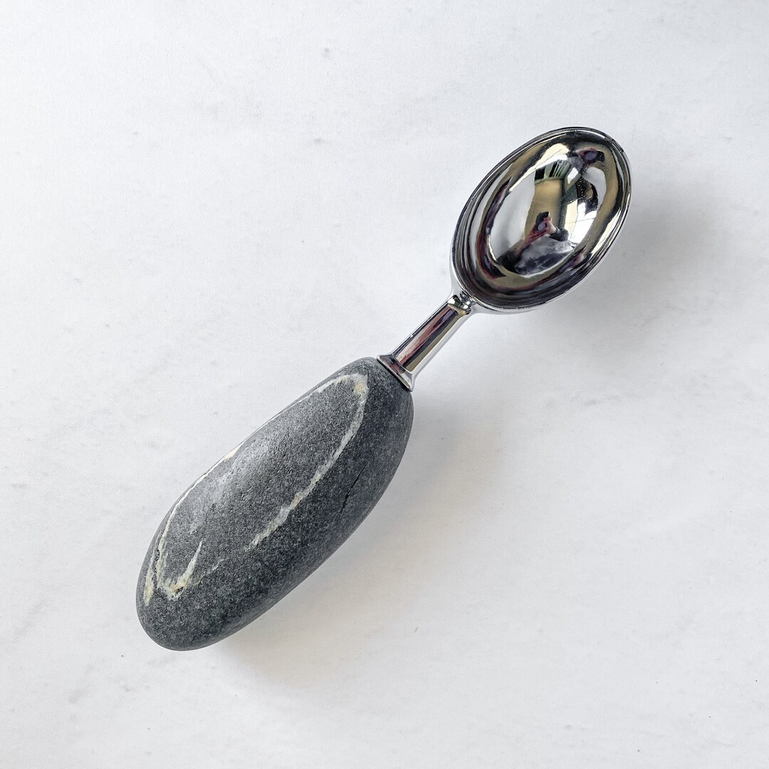 Natural Beach Stone Ice Cream Scoop Sherbet/sorbet/gelato Scooper ...