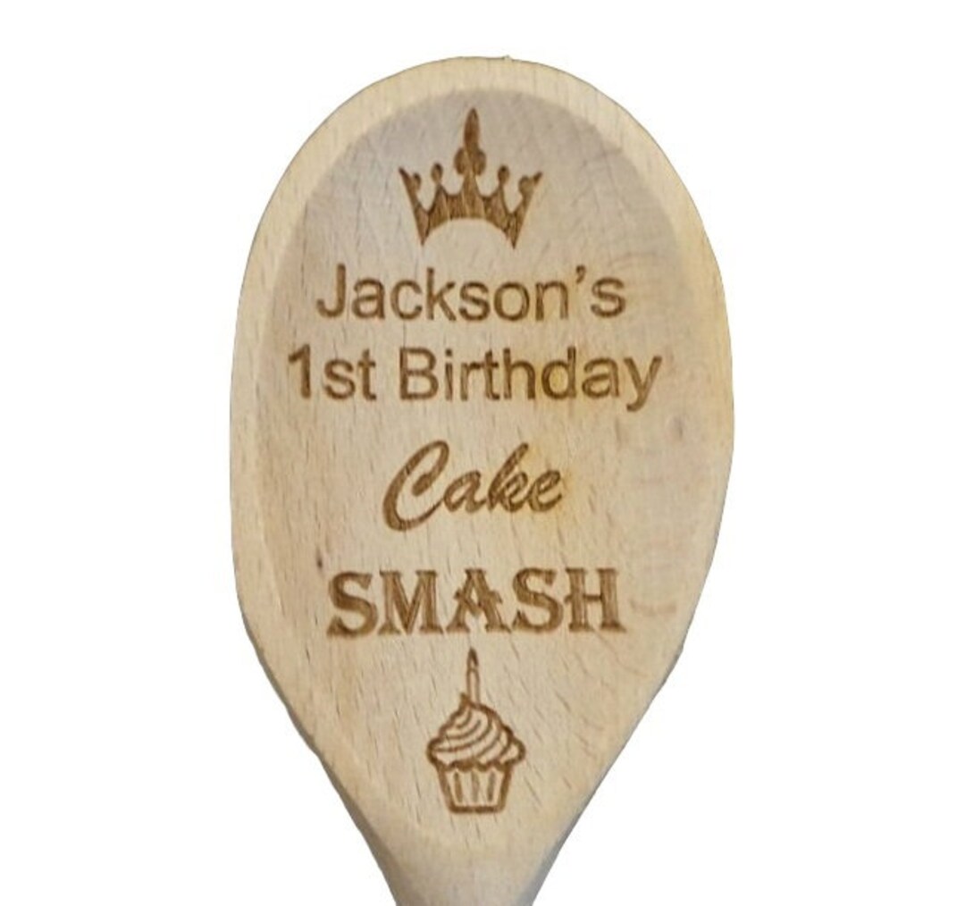 1st Birthday Cake Smash Spoon Personalised - Etsy