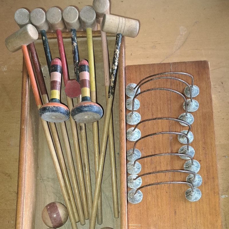 Antique Croquet Set - Etsy