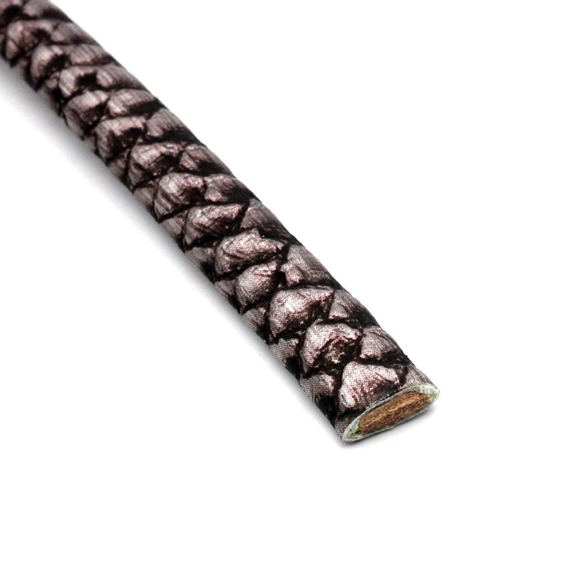 1 Yard Dark Brown Fish Scales Shape Grained Licorice Leather - Etsy