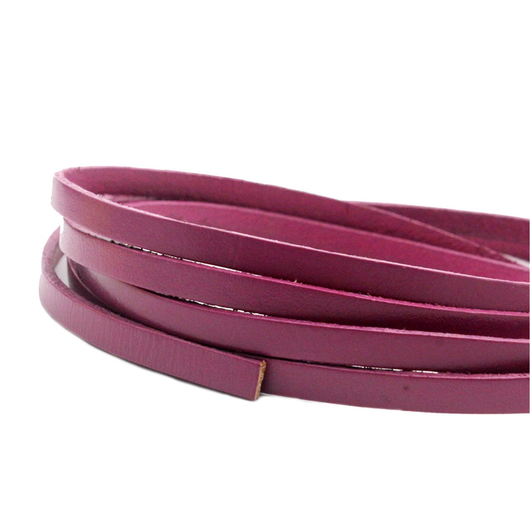 Shapesbyx 5mm Violet Flat Leather Strip 5mmx2mm Genuine Cowhide Leather ...