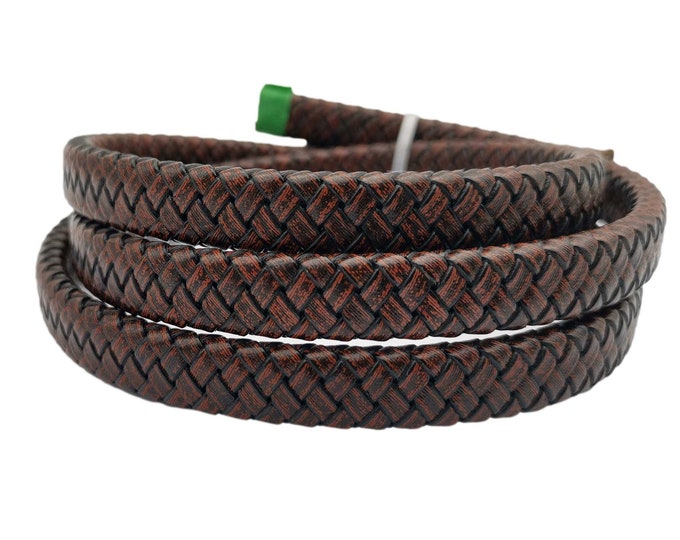 1 Yard Dark Brown Fish Scales Shape Grained Licorice Leather, 10mmx6mm ...