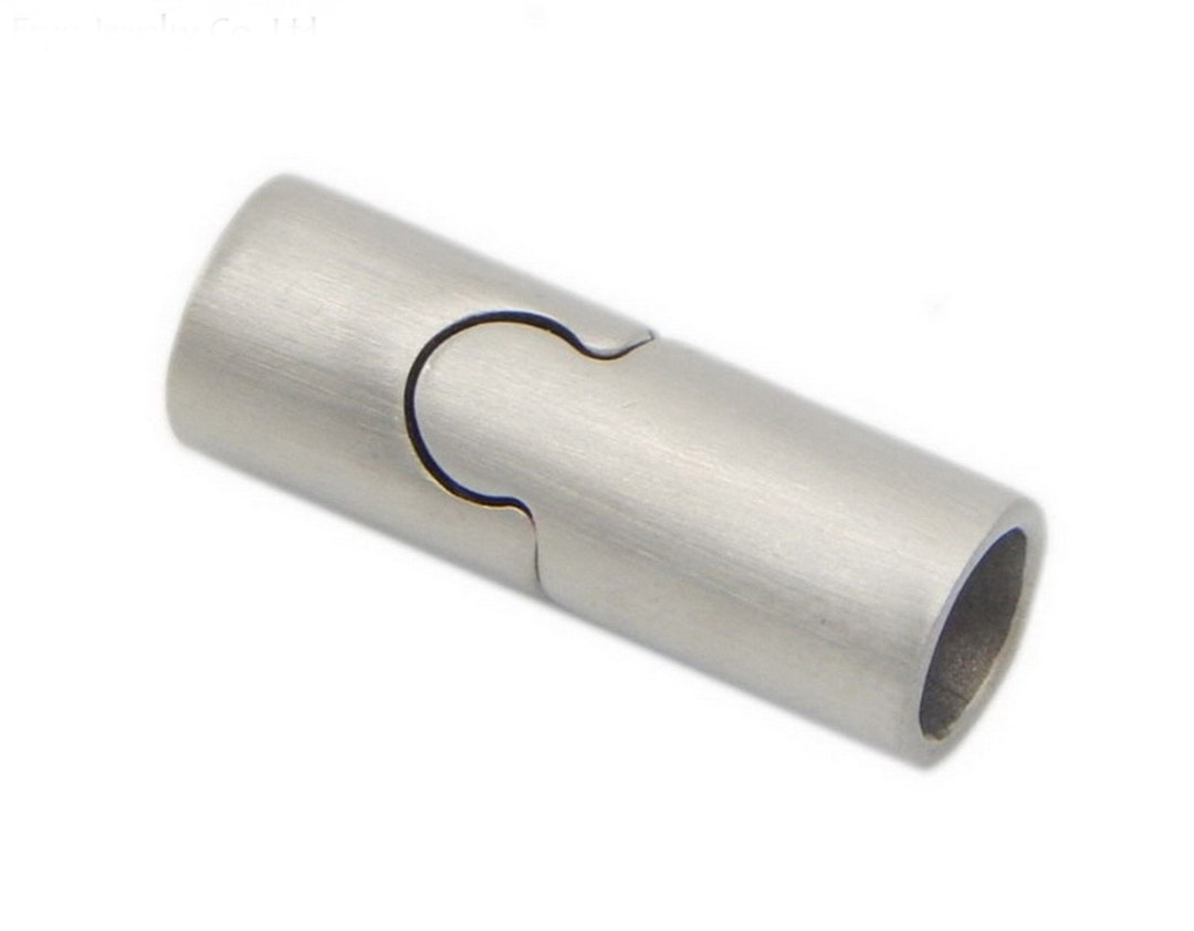 Shapesbyx 3mm Round Hole Brushed Stainless Steel Magnetic Clasp/closure ...