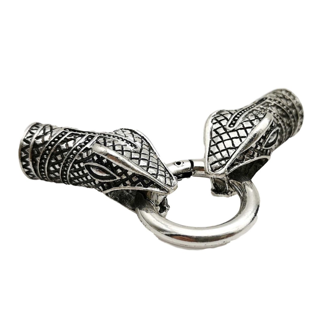 Shapesbyx Snake Charm Clasps Antique Silver,snake Bracelet Making End ...
