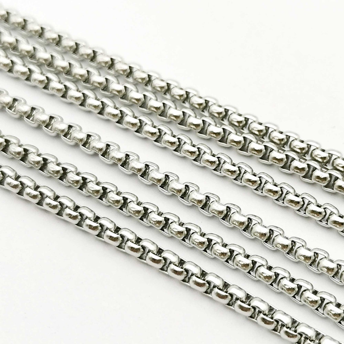 3 Pieces Stainless Steel Chains for Necklace Making 2.5mm | Etsy