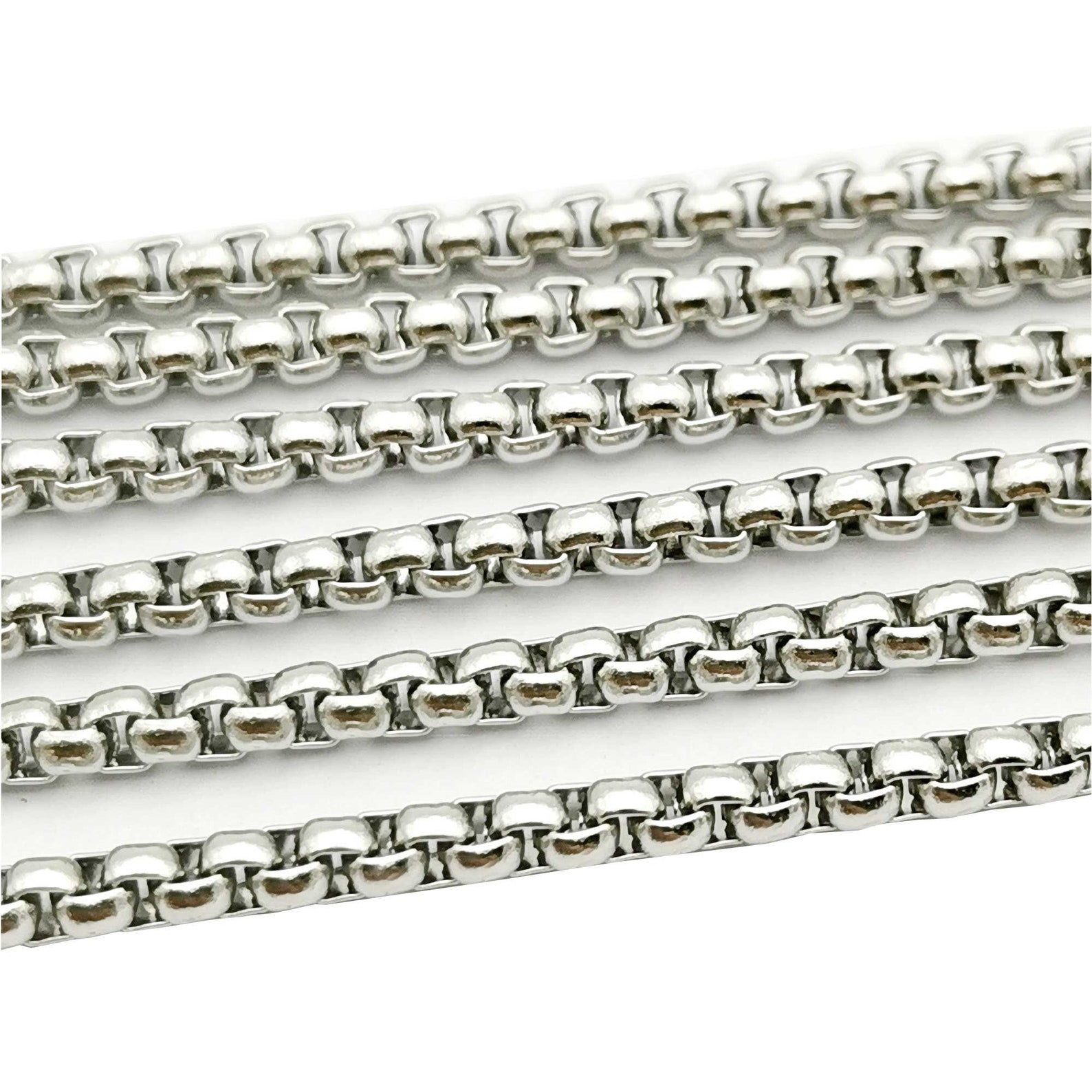 3 Pieces Stainless Steel Chains for Necklace Making 2.5mm - Etsy