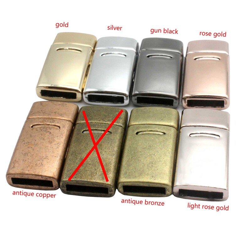 3 Pieces For 10x2 Leather Strip Glue Magnetic Clasps and | Etsy