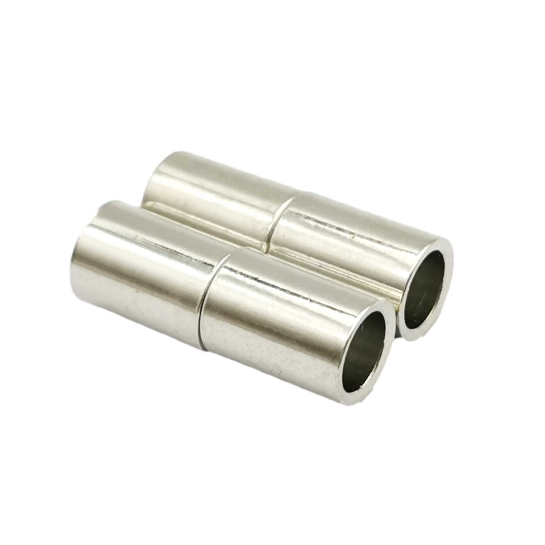 10 Pieces 5mm Silver/gun Metal Black Magnetic Clasp for Jewelry Making ...