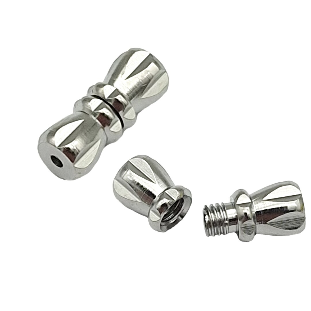 10pcs Silver Plated Brass Screw Cord End, 1mm Hole, Jewelry Clasps - Etsy