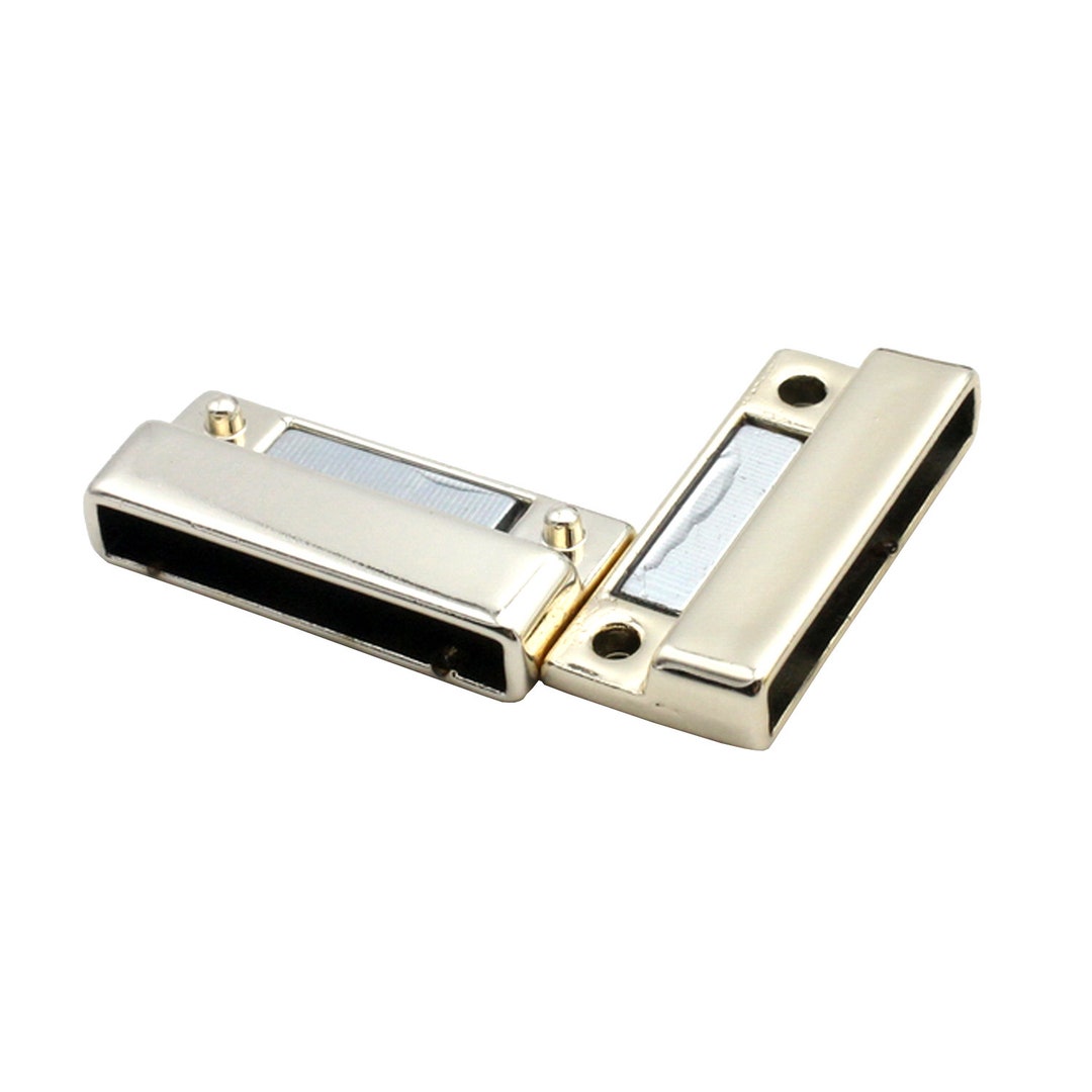 Gold Magnetic Clasp, 25mmx3mm Inner Hole, Leather Strap End (2 Pieces ...