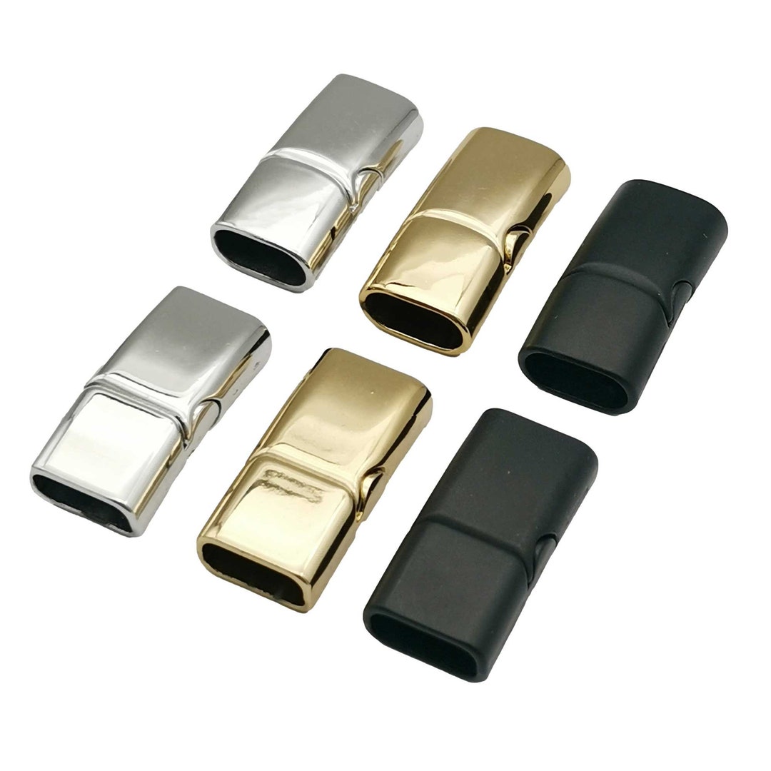 Shapesbyx 3 Pieces Magnetic Clasp Closure Gold/black/silver 11mmx5.5mm ...