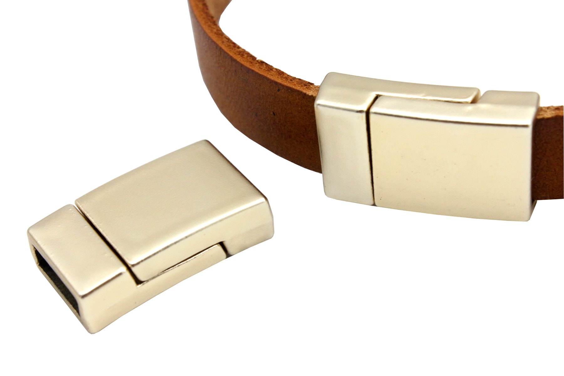 Matte Gold Magnetic Clasps for Bracelet Making Curved Surface | Etsy