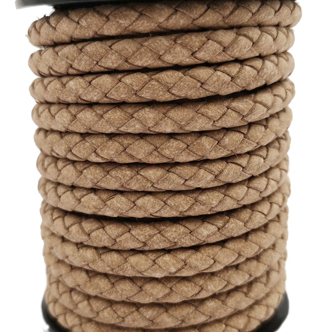 Shapesbyx Natural-braided Leather Bolo Cords 5mm Round,rustic Dull ...
