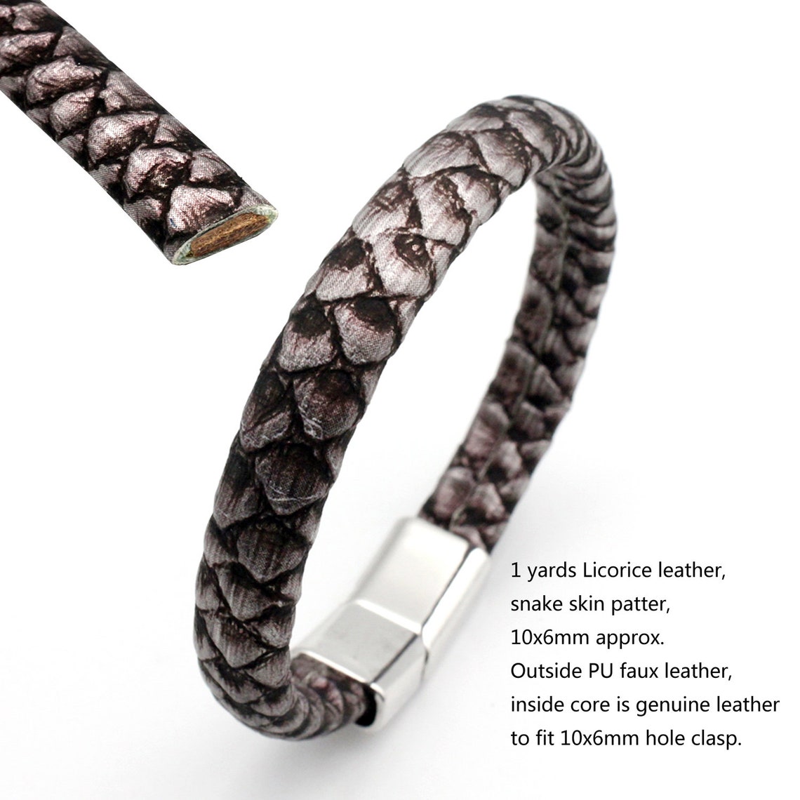 1 Yard Dark Brown Fish Scales Shape Grained Licorice Leather - Etsy