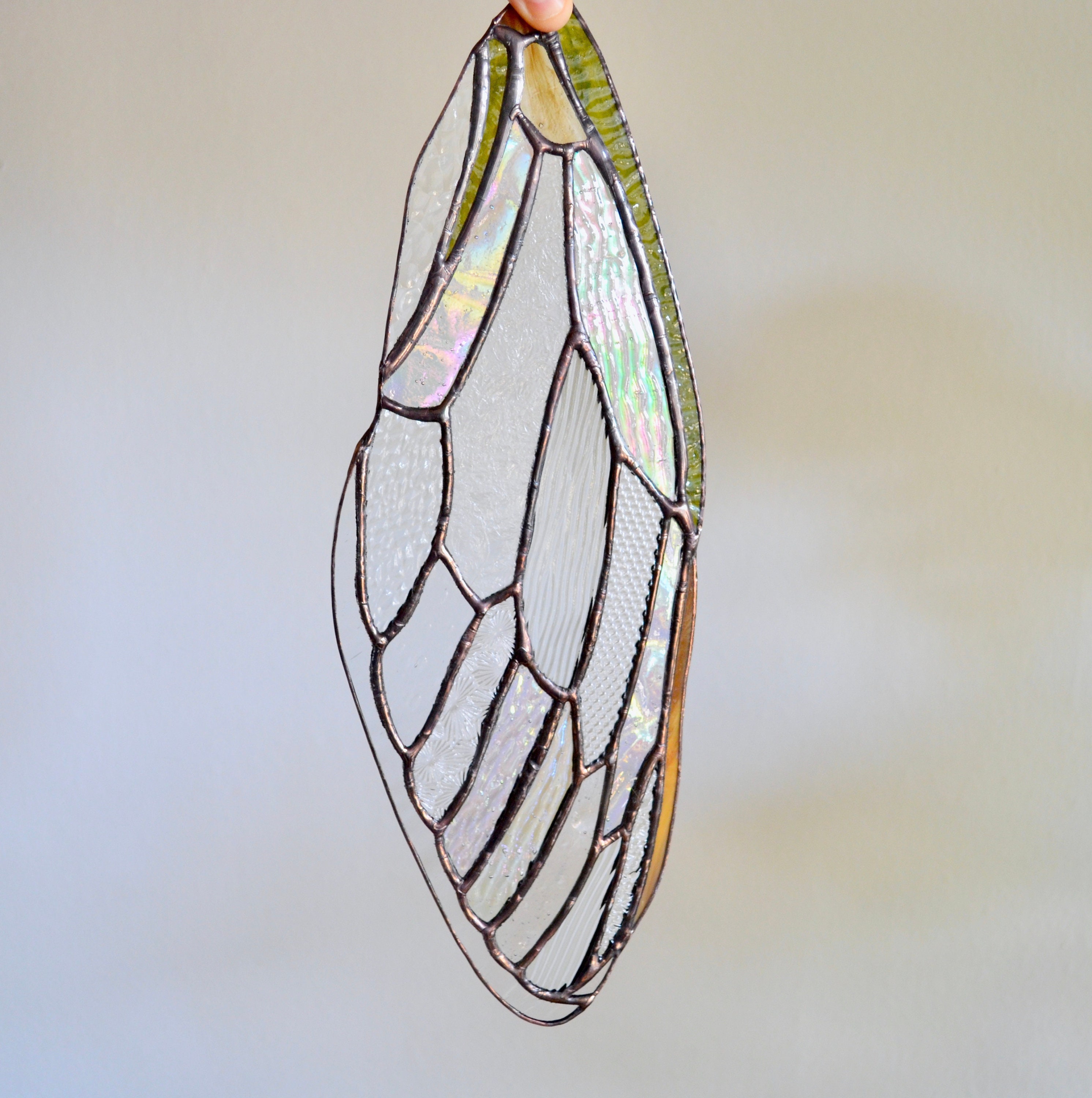 Stained-Glass Cicada Wing Sun-catcherMADE TO ORDER | Etsy