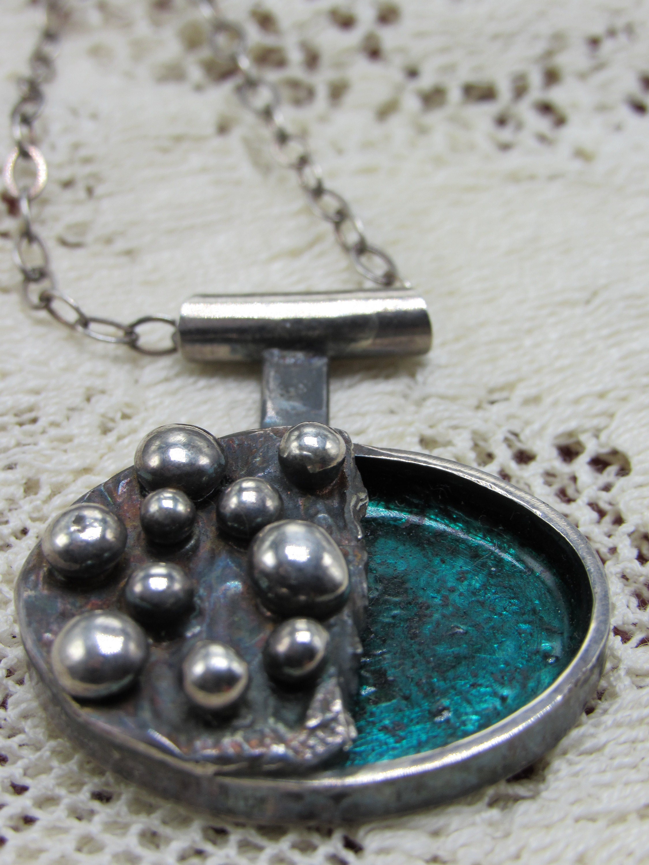Contemporary Sterling Silver Necklace - Etsy