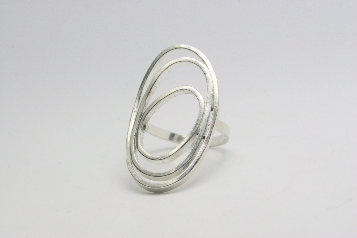 Silver Ring Modern Funky - Etsy