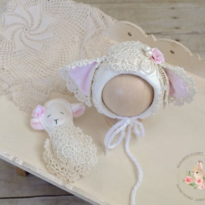 Newborn Sheep Set, Sheep Softie, Sheep Bonnet, Newborn Set. - Etsy