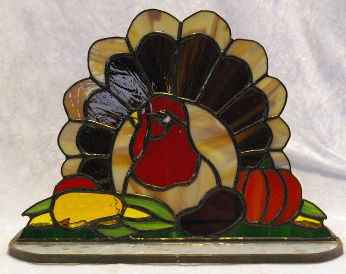 Standing Stained Glass Turkey - Etsy