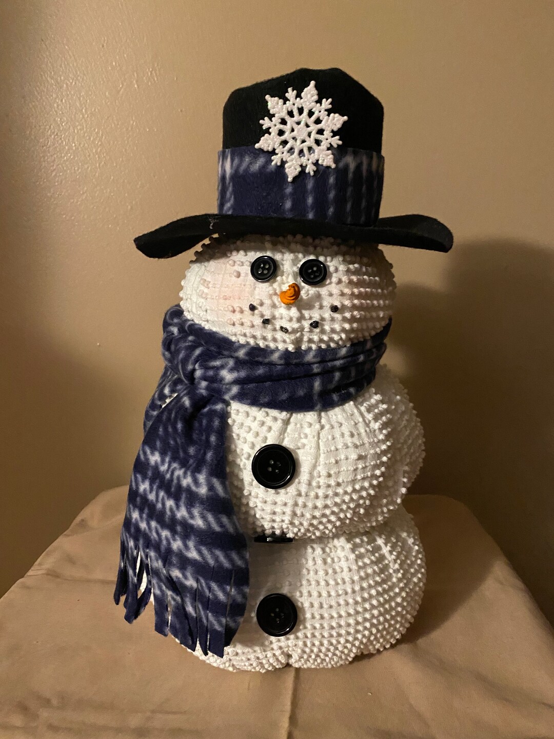 Michael Handmade Vintage Chenille Snowman Doll - Etsy