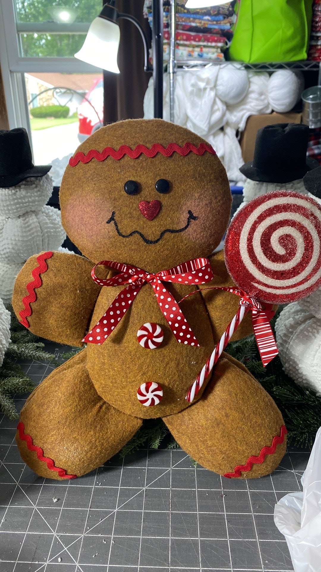 Handmade Gingerbread Doll Wreath Attachment - Etsy