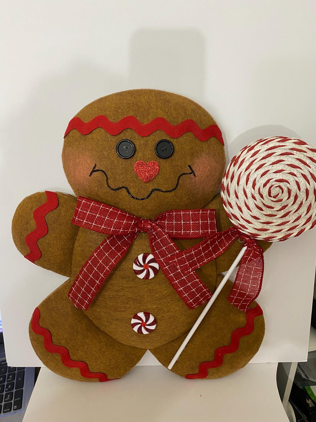 Handmade Gingerbread Doll Doorhanger Large Wreath Attachment - Etsy