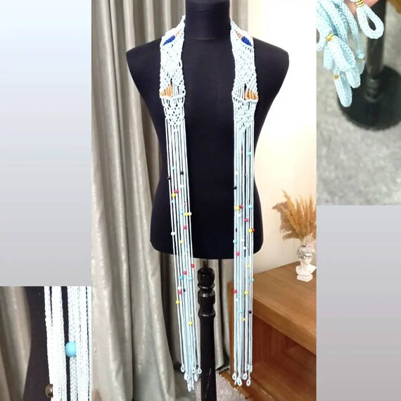 Elvis Presley Style Macrame Belt Macrame Beaded Belt Elvis - Etsy