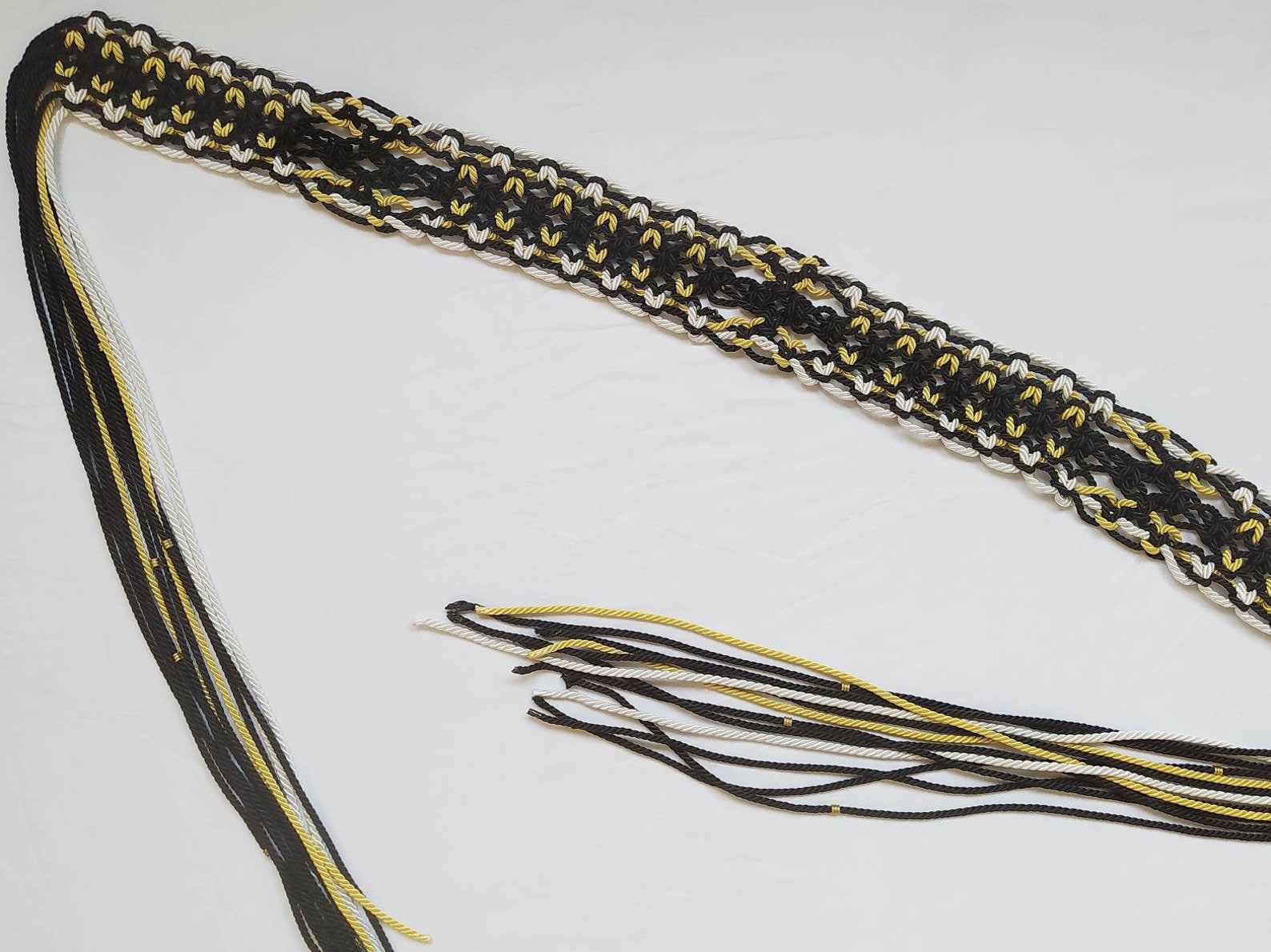 Gold Tapestry Macrame Belt, Elvis Style Macrame Belt, Macrame Fringe ...