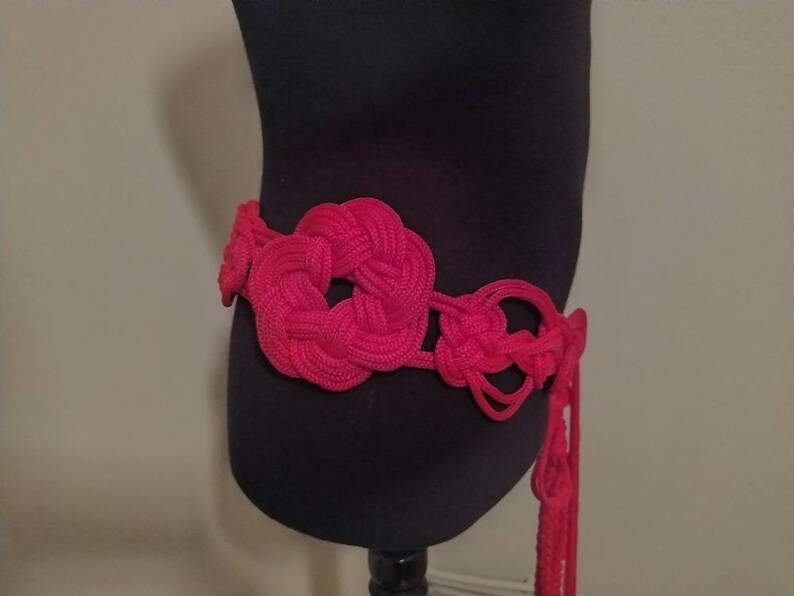 Red Macrame Belt Elvis Lucky Belt Red Tassel Belt Elvis | Etsy