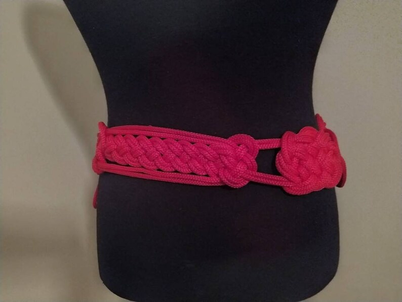 Red Macrame Belt Elvis Lucky Belt Red Tassel Belt Elvis - Etsy
