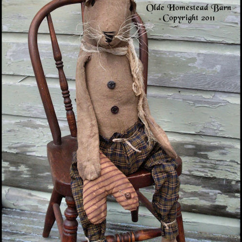 Primitive Rabbit Pattern - Etsy