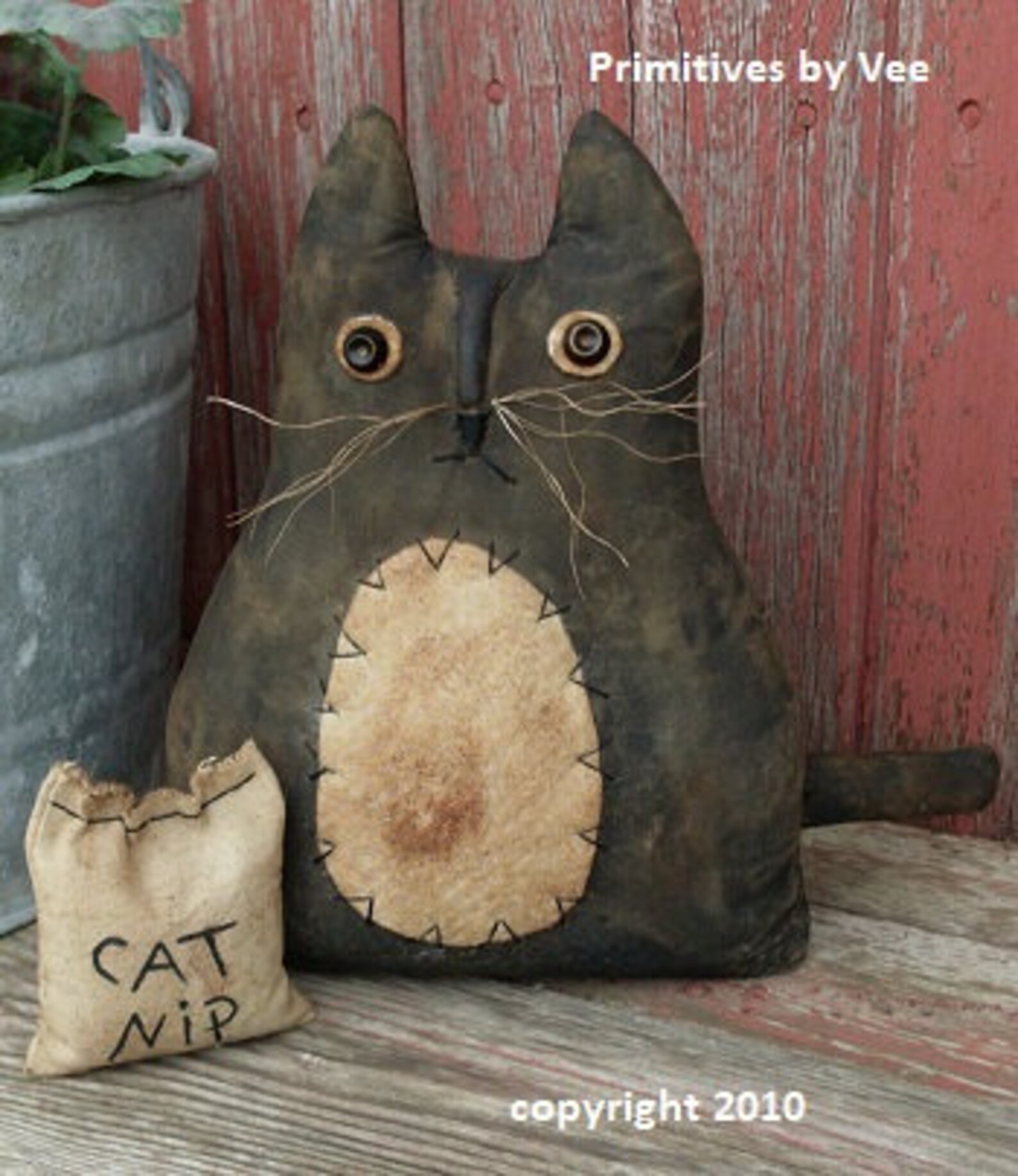 Primitive Black Cat Catnip EPATTERN - Etsy