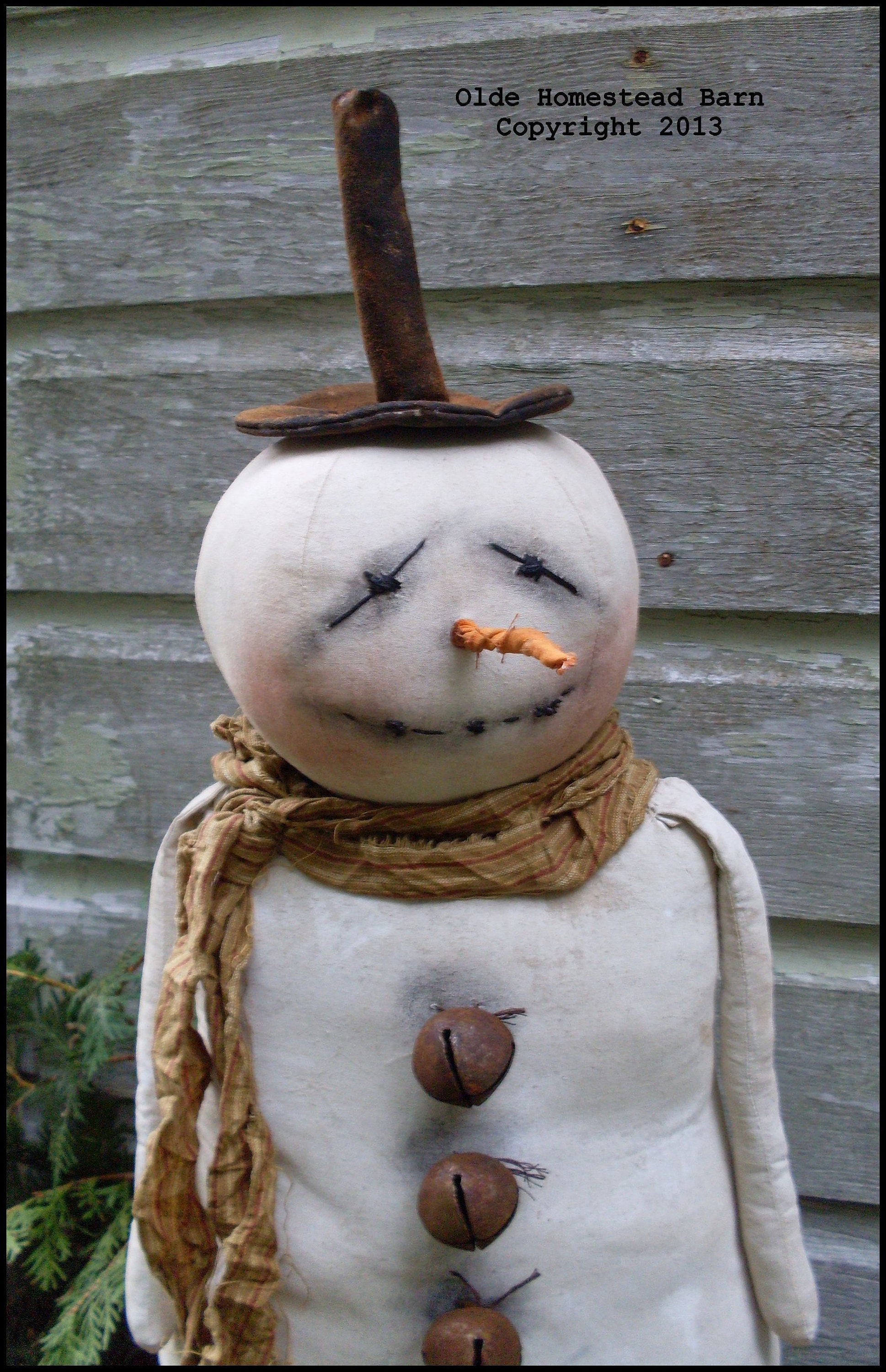 Primitive Standing Snowman Kindred EPATTERN - Etsy