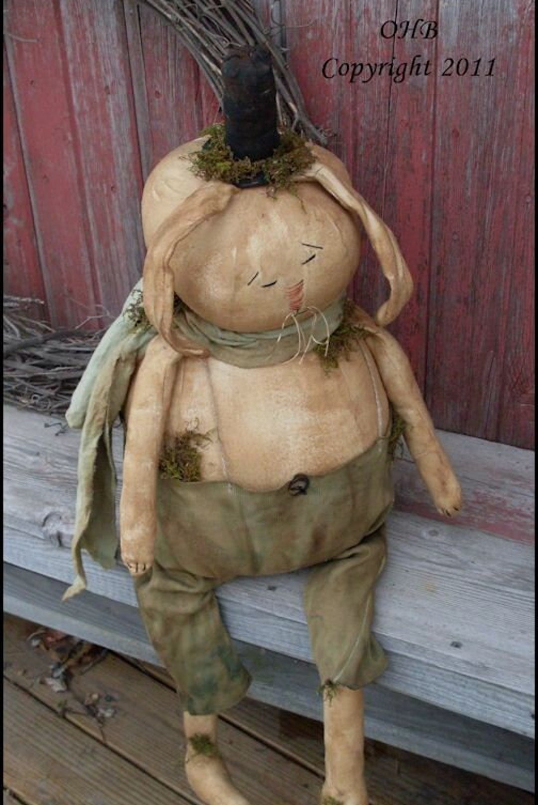 Primitive Bunny Resting Bunny EPATTERN - Etsy