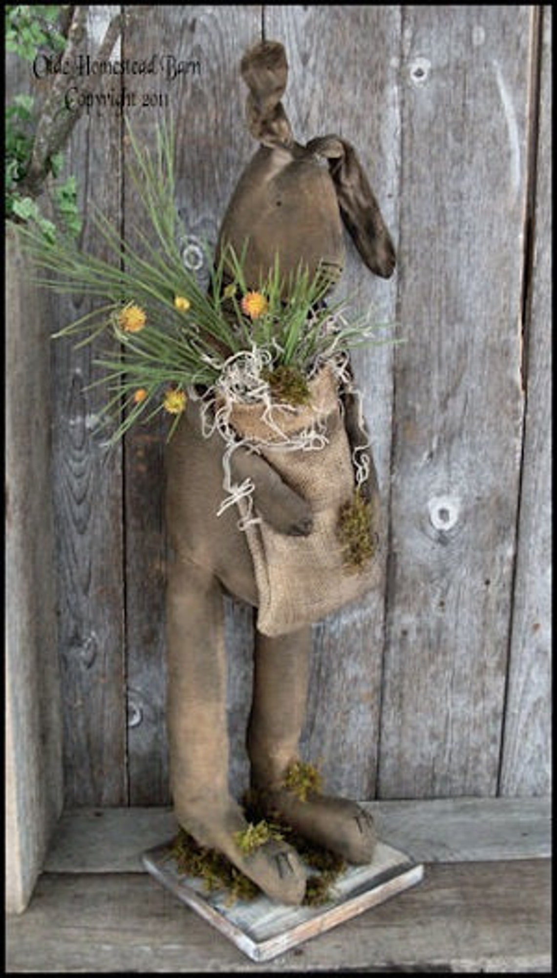 Primitive Standing Bunny Ottis PATTERN - Etsy