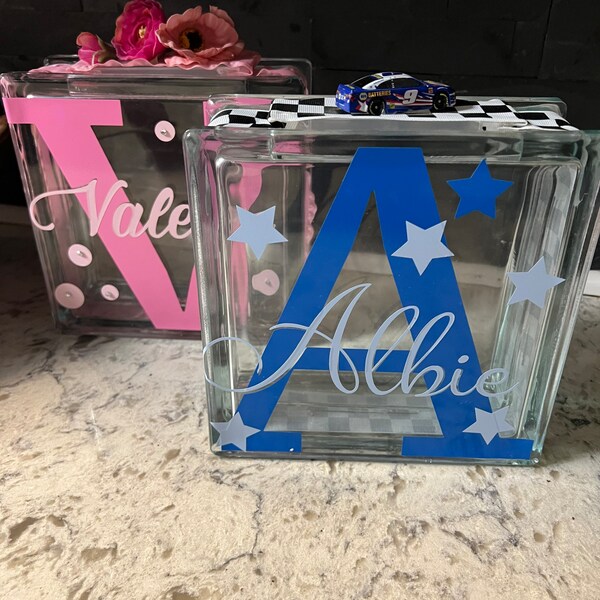 Glass Block Piggy Bank - Etsy