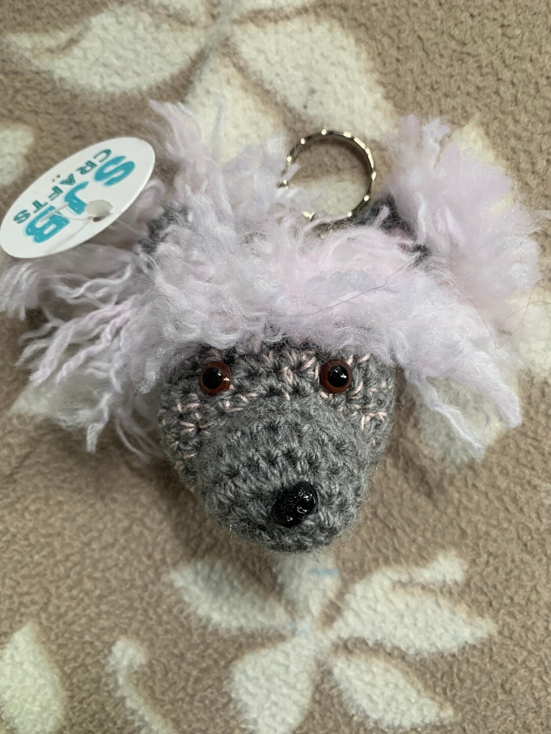 Chinese Crested Head Keyring Made to Order - Etsy