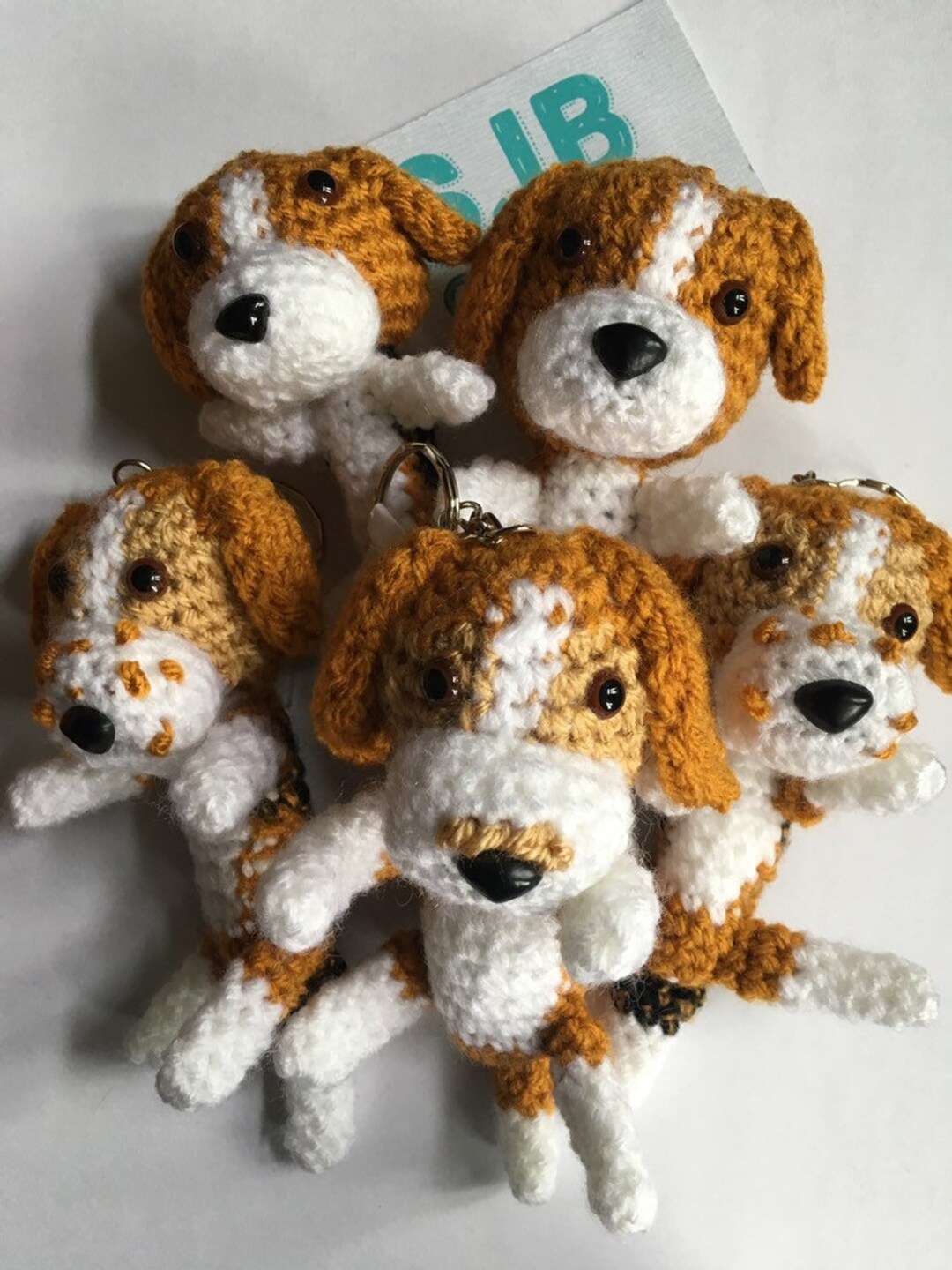 Beagle Keyring Keychain Doggy Made to Order - Etsy