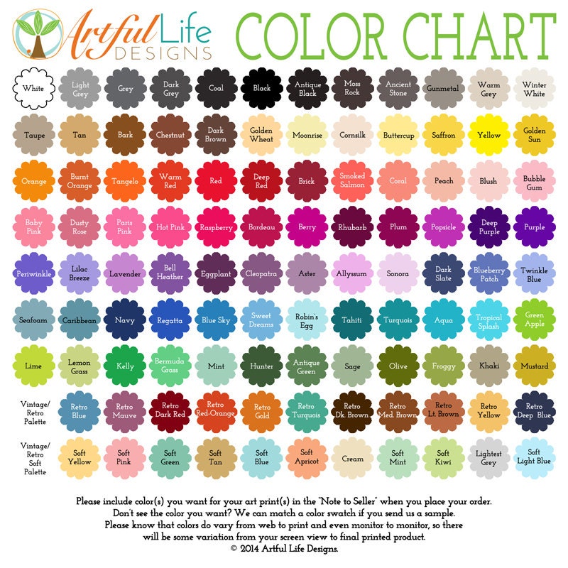 Digital Printable Art Files Choose Any Single Design Custom - Etsy