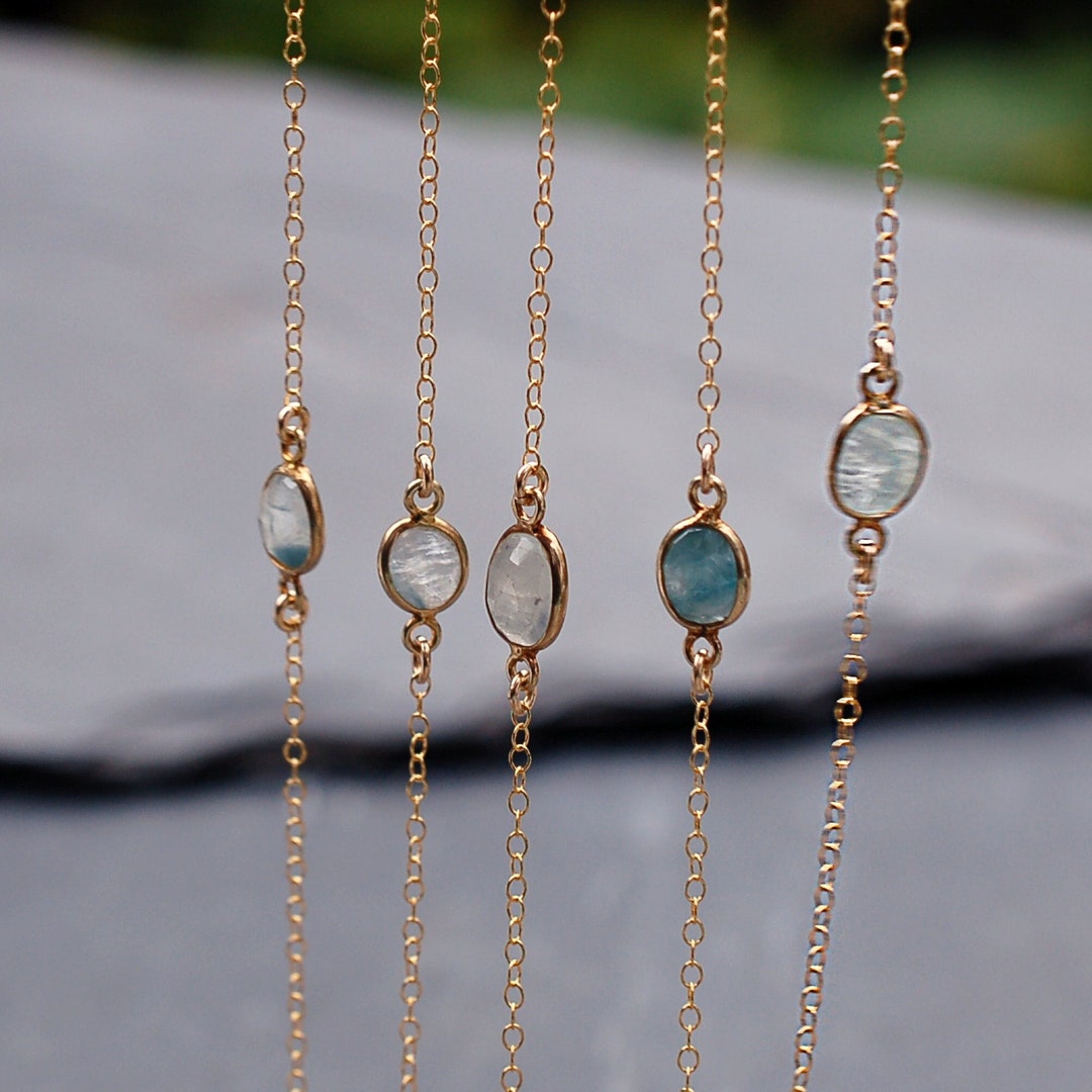 Diamond Slice Bracelet, Colored Diamonds by the Yard, Delicate Gold ...